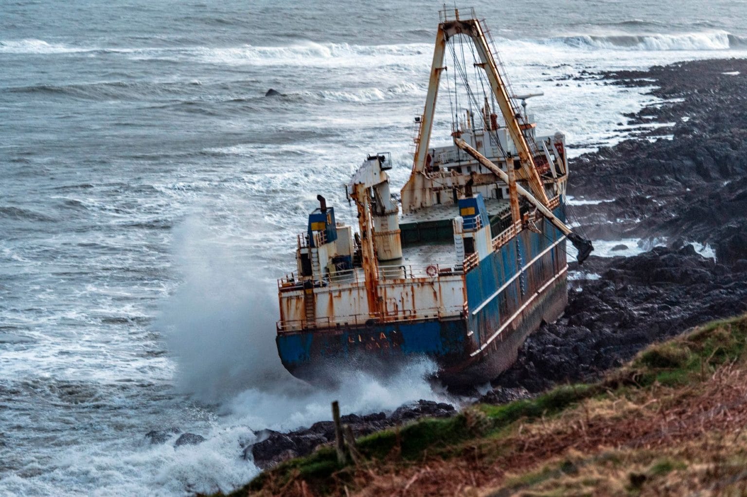 Storm Dennis sends abandoned cargo ship to Ireland