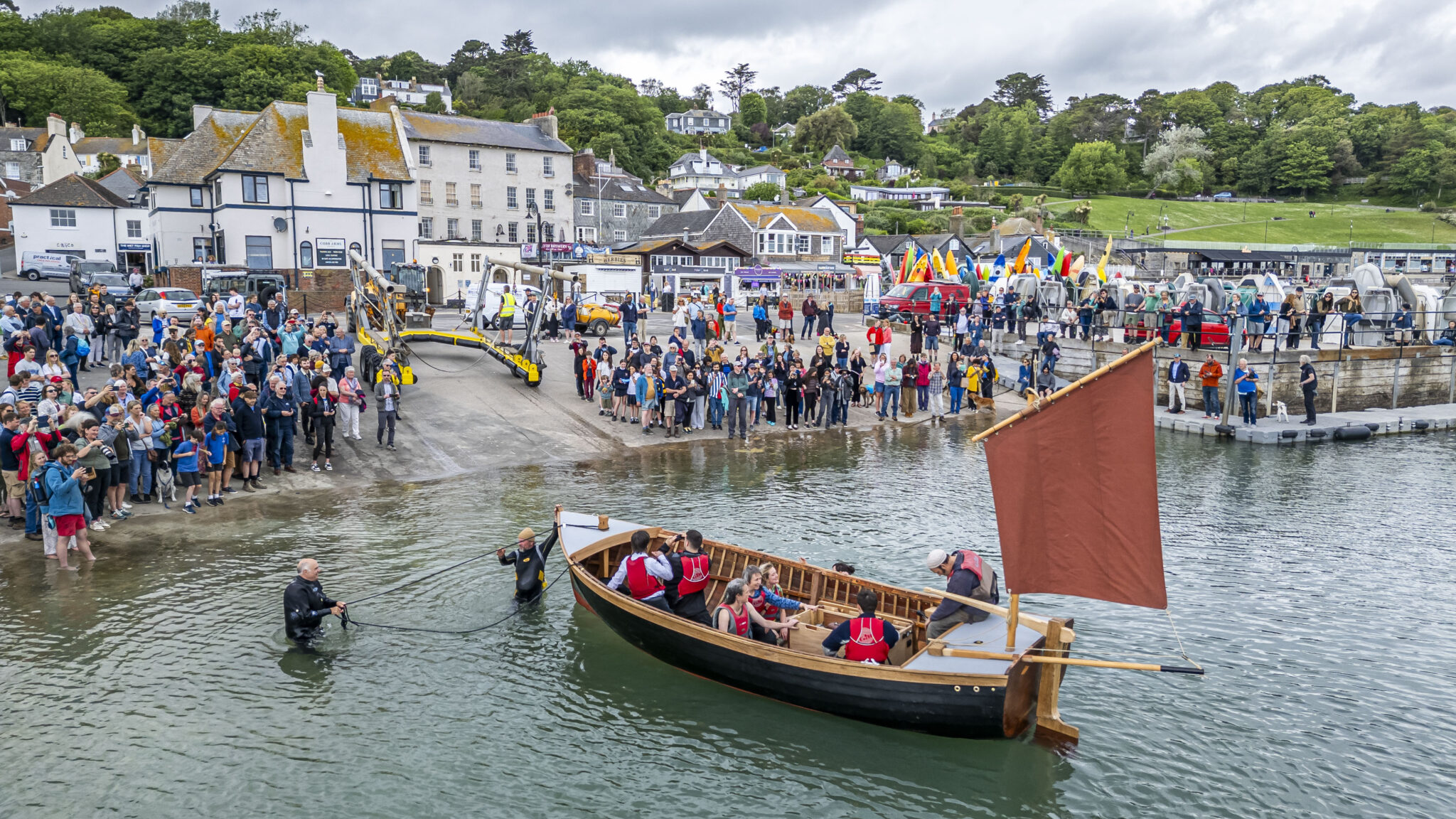 Graduates of Boat Building Academy launch boats