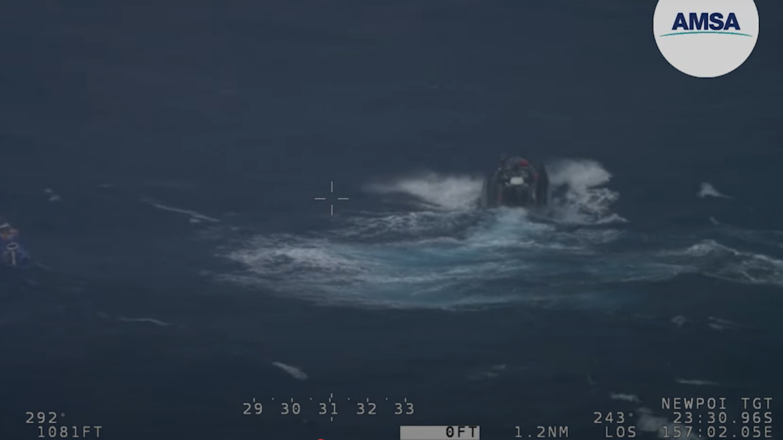 Video of Pacific rower cyclone rescue by Australian Navy