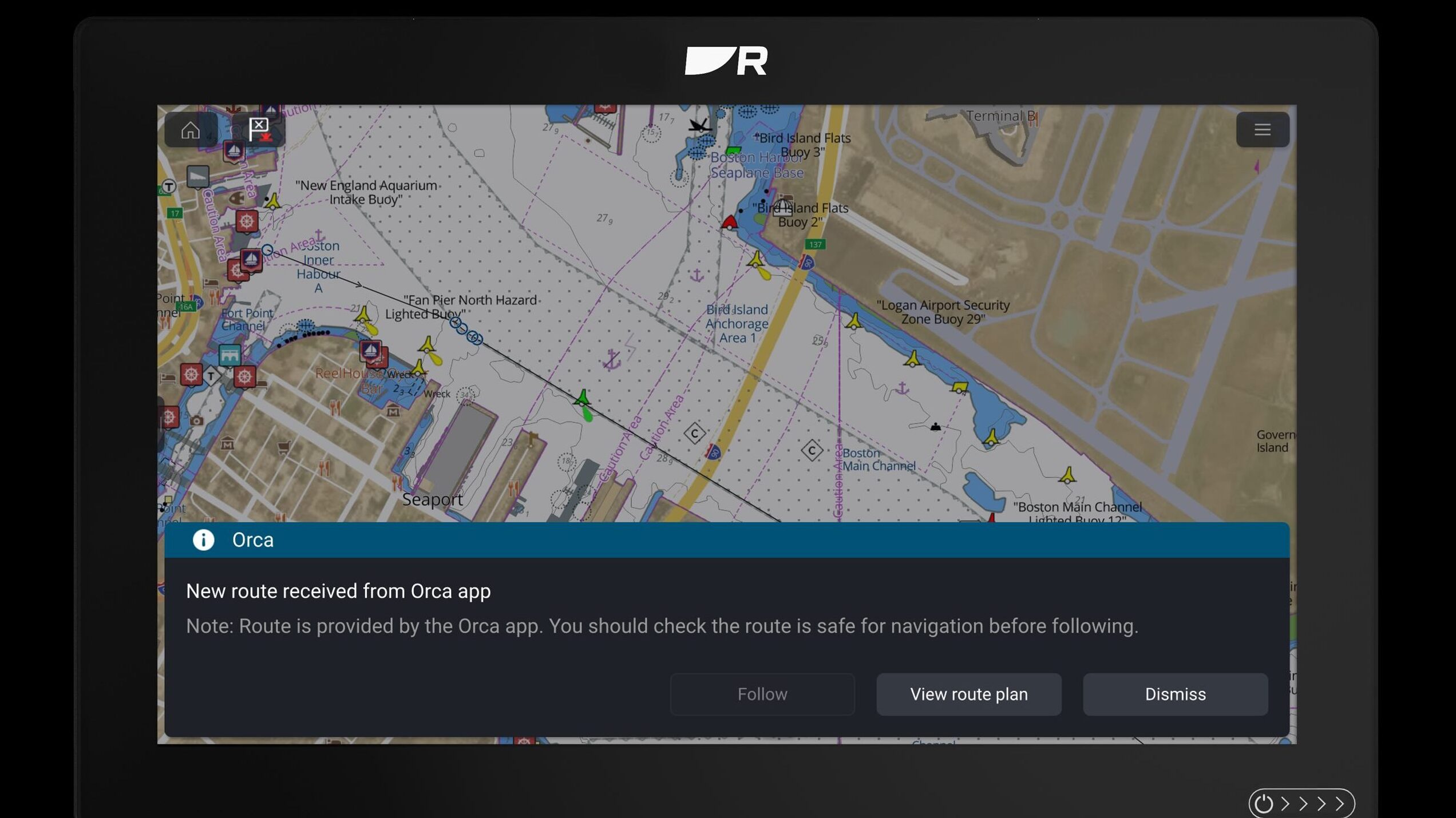 Raymarine partners with Orca for real-time route sharing