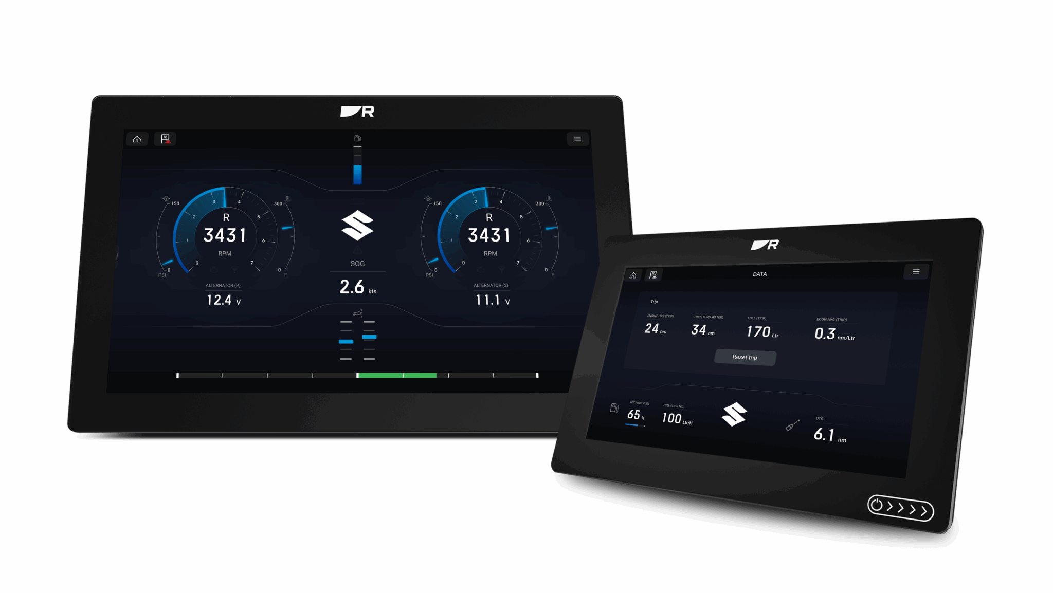 Raymarine and Suzuki bring engine data to Axiom Chartplotters